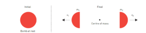 Explosion and Conservation of Momentum - PhysicsTeacher.in