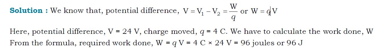 Potential difference (Electrical) worksheet - with solved numerical